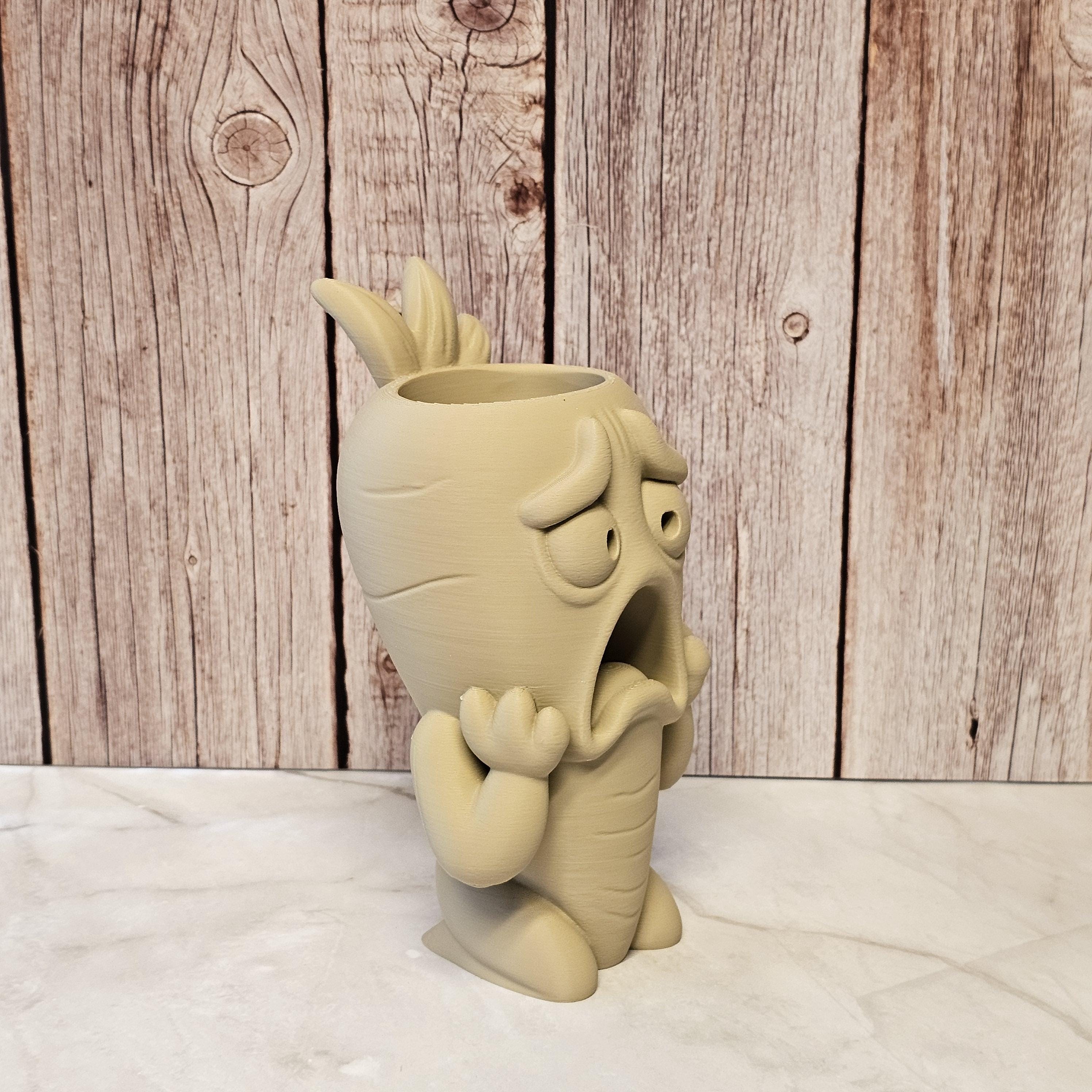 DIY Screaming Carrot Planter Kit: 3D Printed Sculpture, Paint-it ...