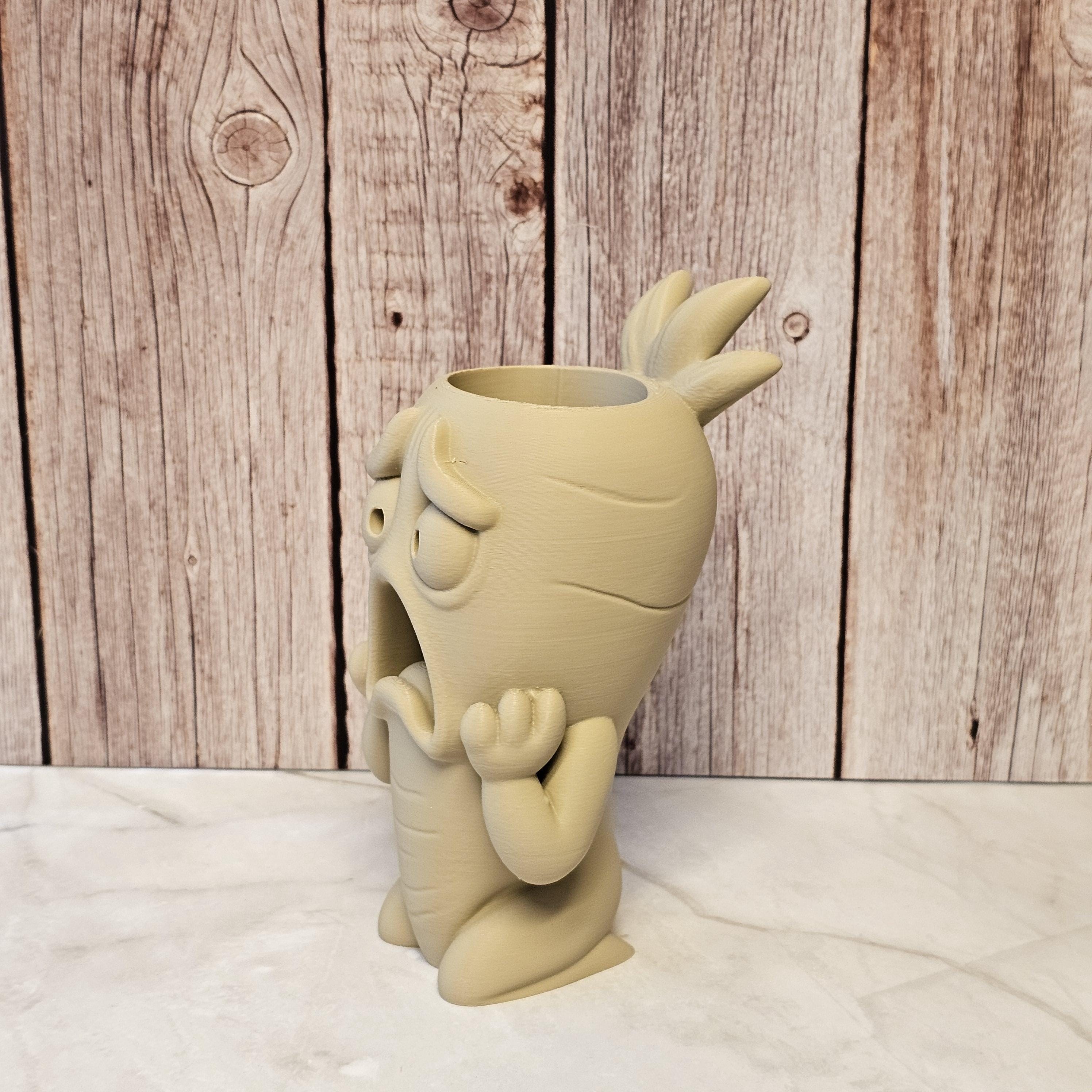 DIY Screaming Carrot Planter Kit: 3D Printed Sculpture, Paint-it ...
