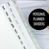 Half Letter Discbound Monthly Side Tab Dividers | HL Planner Dividers ...