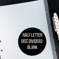 Half Letter Discbound Monthly Side Tab Dividers | HL Planner Dividers ...