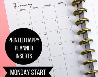 EDITABLE Printable Calendar Perpetual Monthly 1 Page Monday - Etsy