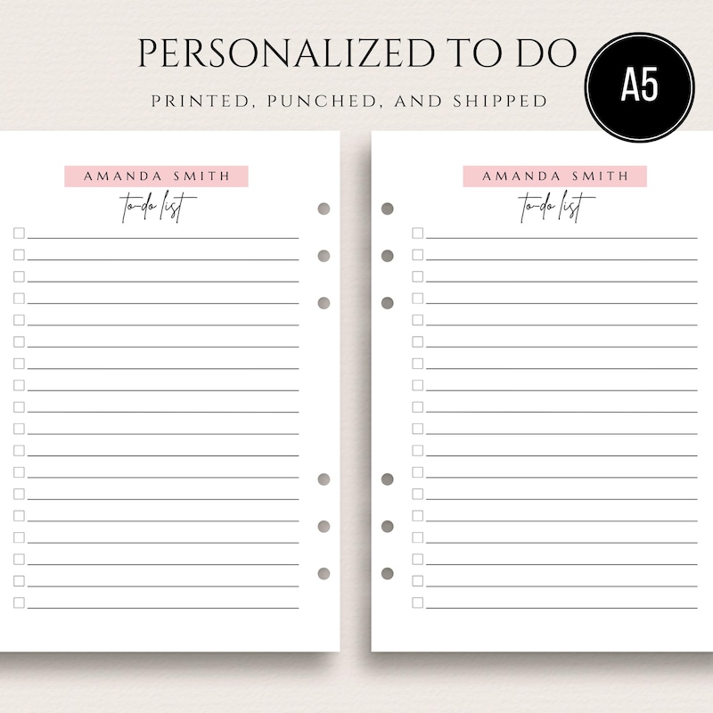 A5 to Do List Notebook - Etsy