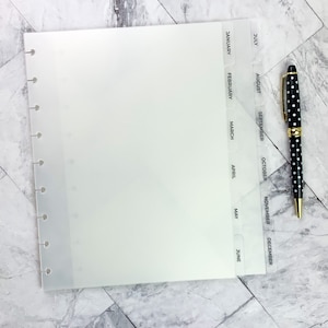 Classic Happy Planner Dividers | Monthly Dividers | Frosted, Disc Bound ...