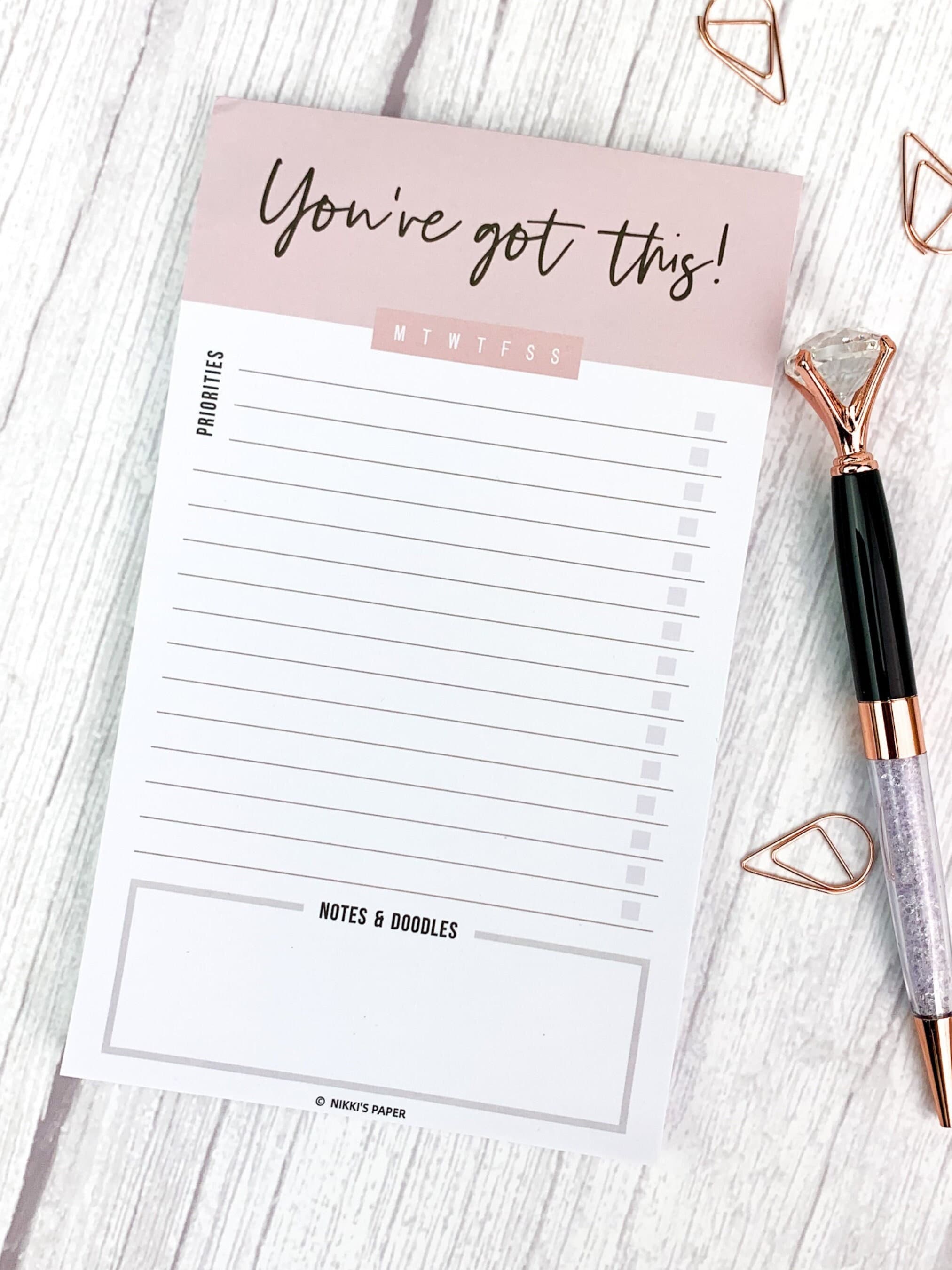 Daily to Do List Planner Notepad Daily Planner Pad Weekly - Etsy
