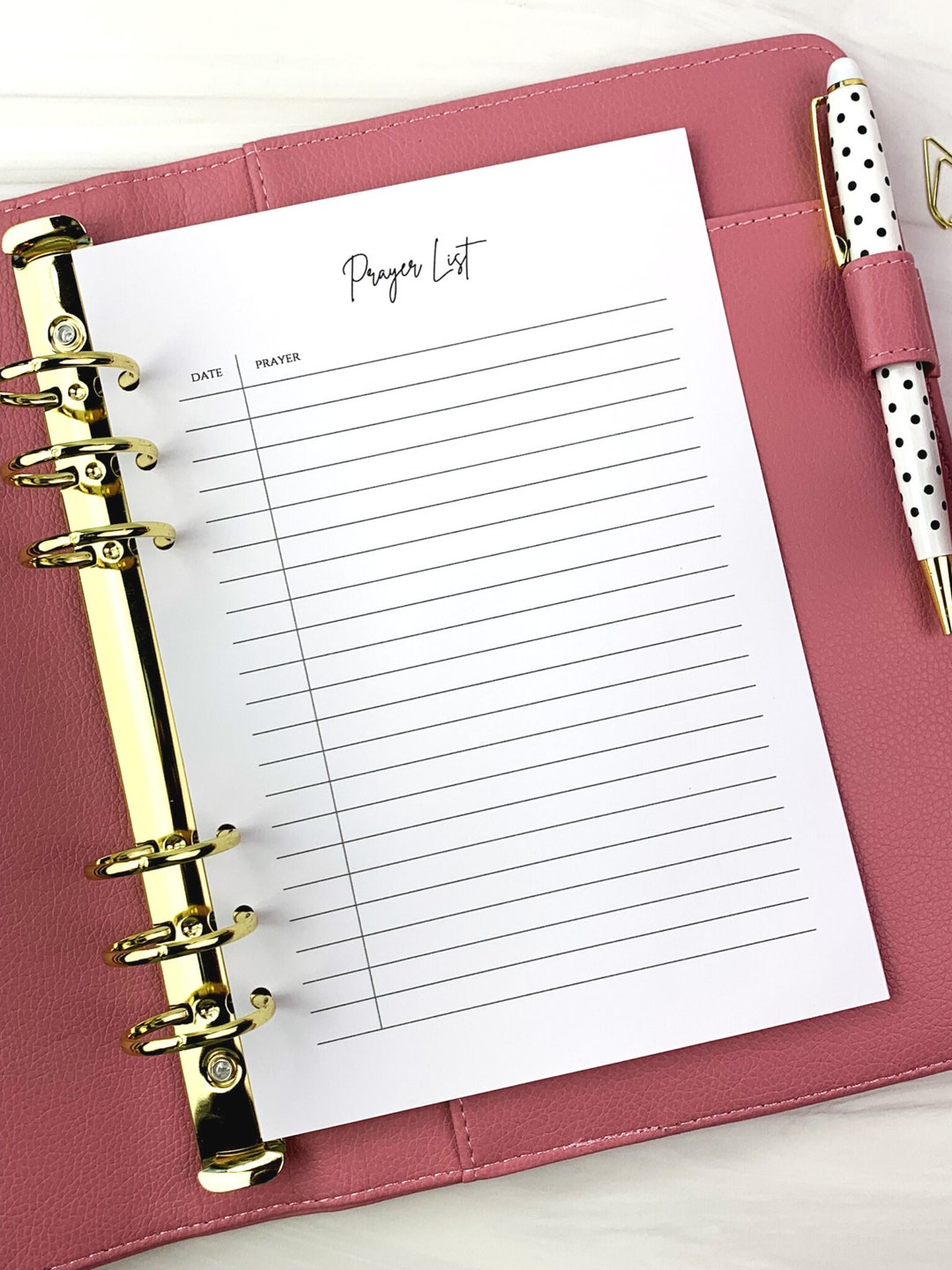 PRINTED A5 Prayer List Inserts A5 Faith Planner Inserts Christian ...