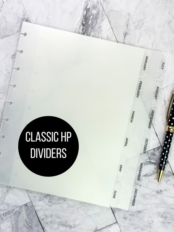 Classic Happy Planner Dividers Monthly Dividers Disc Bound - Etsy