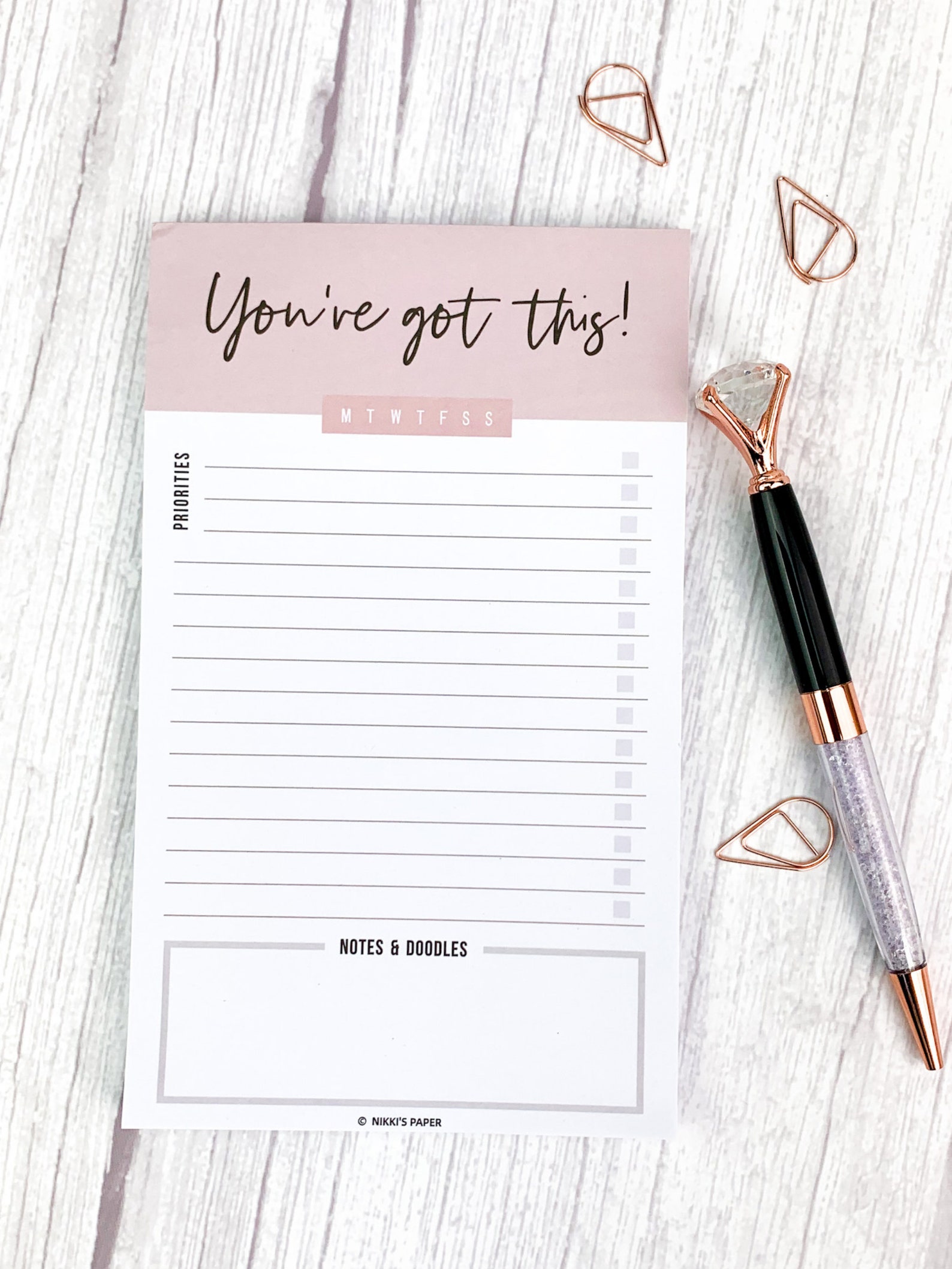 Daily to Do List Planner Notepad Daily Planner Pad Weekly - Etsy