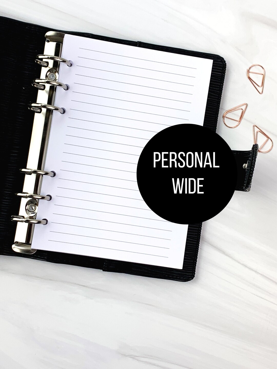 Personal Wide Lined Paper Personal Wide Note Refills - Etsy