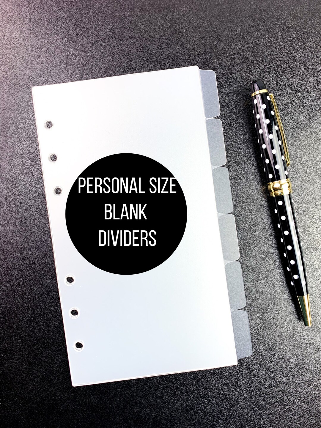 Personal Size Blank Planner Dividers | Side Tab | 6- Ring Personal ...