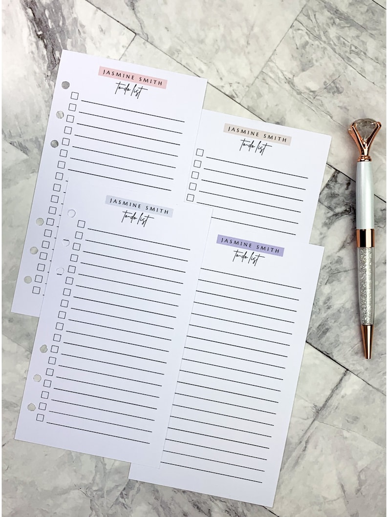 Personalized to Do List for Personal Ring Binder Personal Size Planner ...