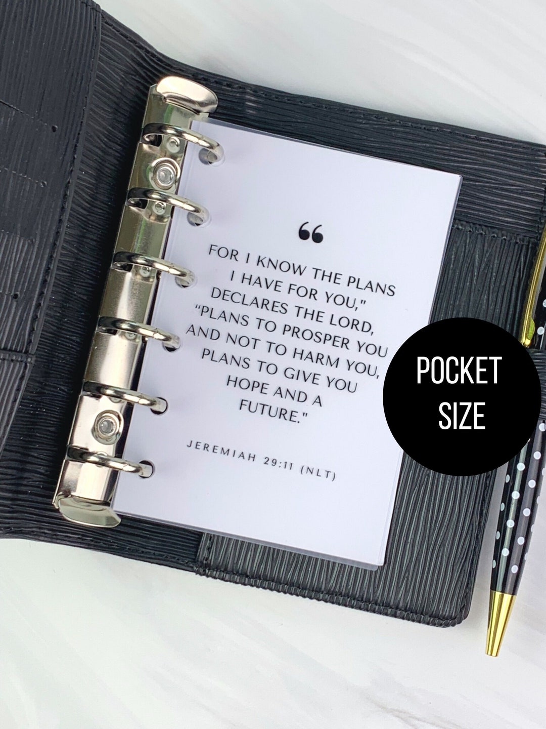 Pocket Rings Planner Dashboard A7 Planner Accessories Scripture ...