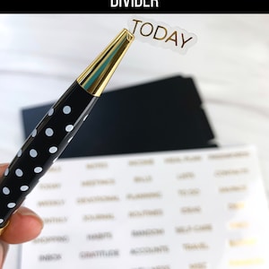 Black A5 Planner Dividers With Stickers 6 Ring Divider Tab Labels - Etsy