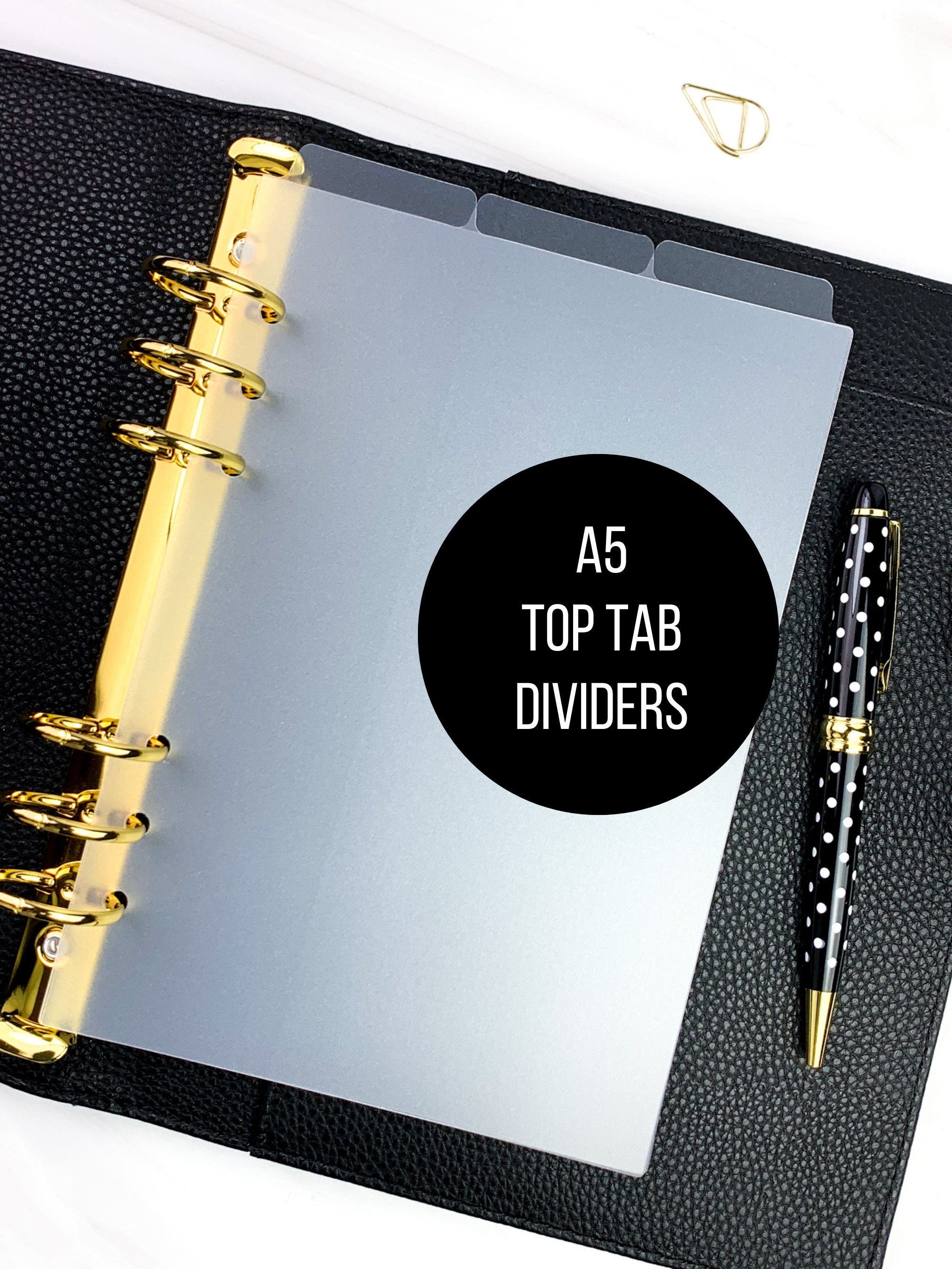A5 Top Tab Planner Dividers 3 Tab Frosted A5 Divider 6 - Etsy