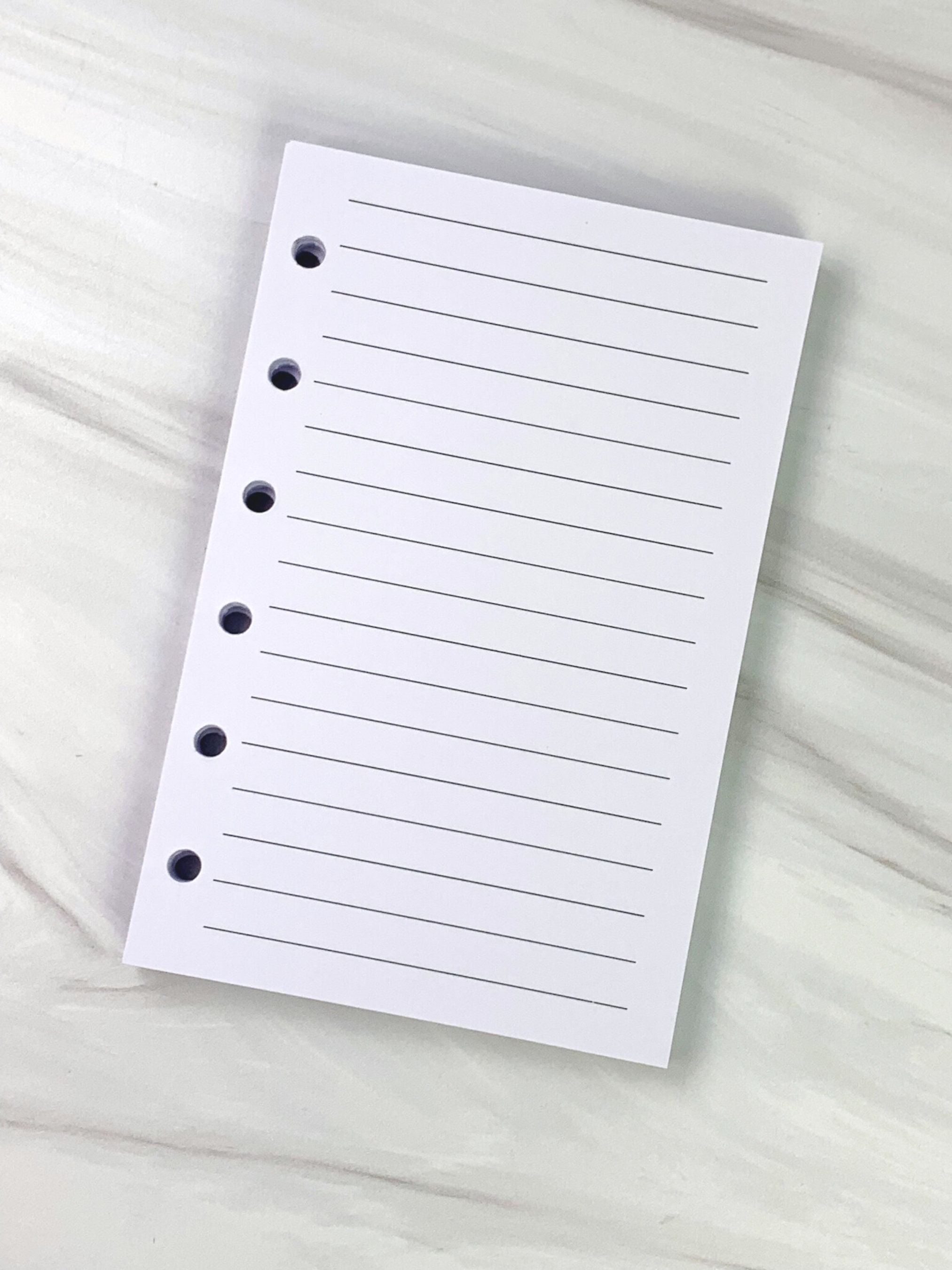 Pocket Rings Lined Paper A7 Pocket Rings Lined Paper A7 Refill Paper ...