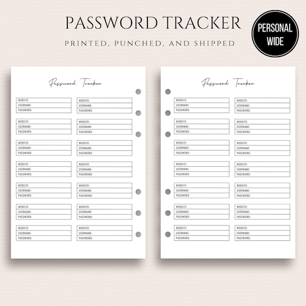 Personal Password Keeper - Etsy