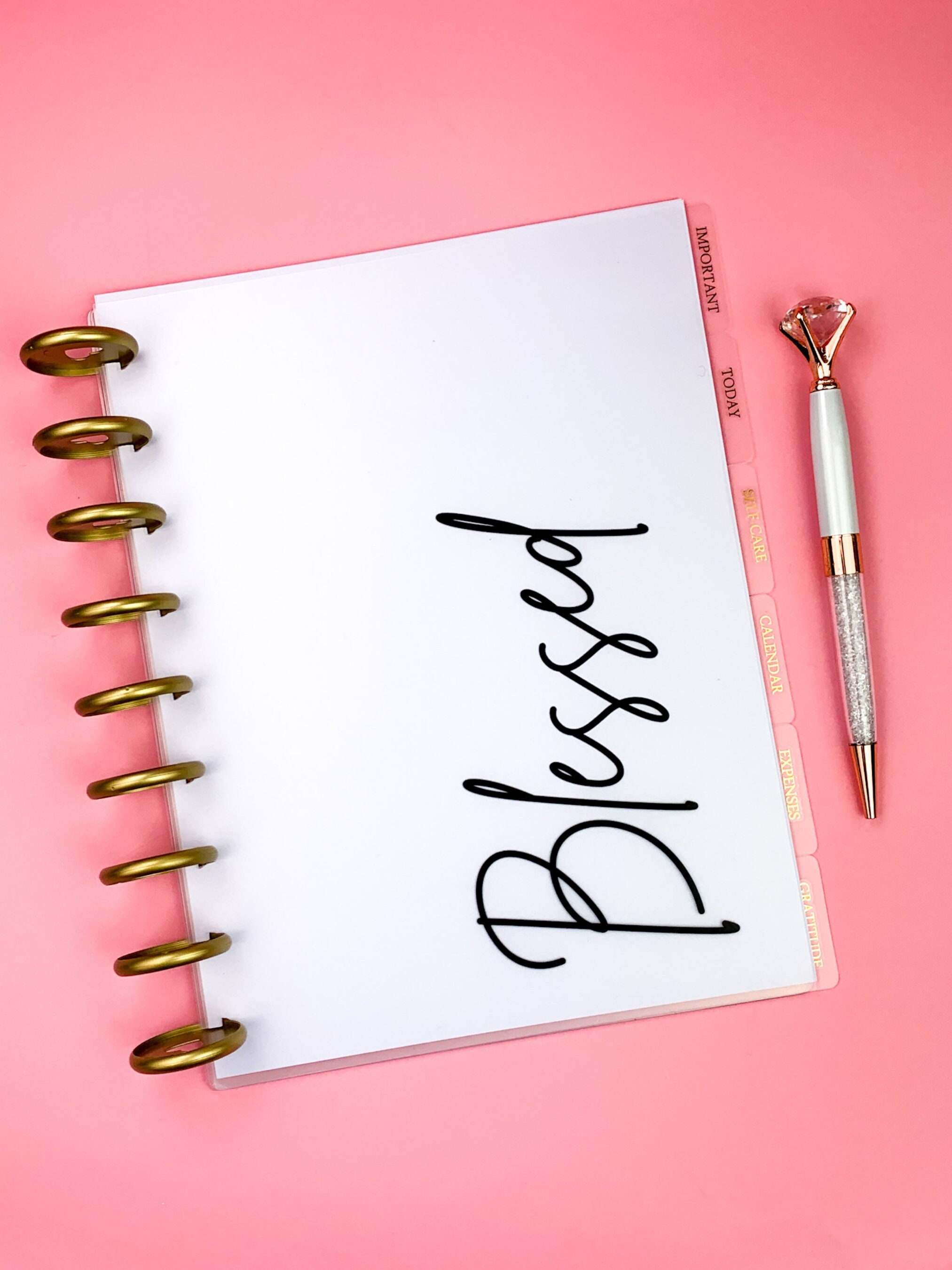 Disc Bound Planner Dashboard | Classic Happy Planner | Half Letter ...
