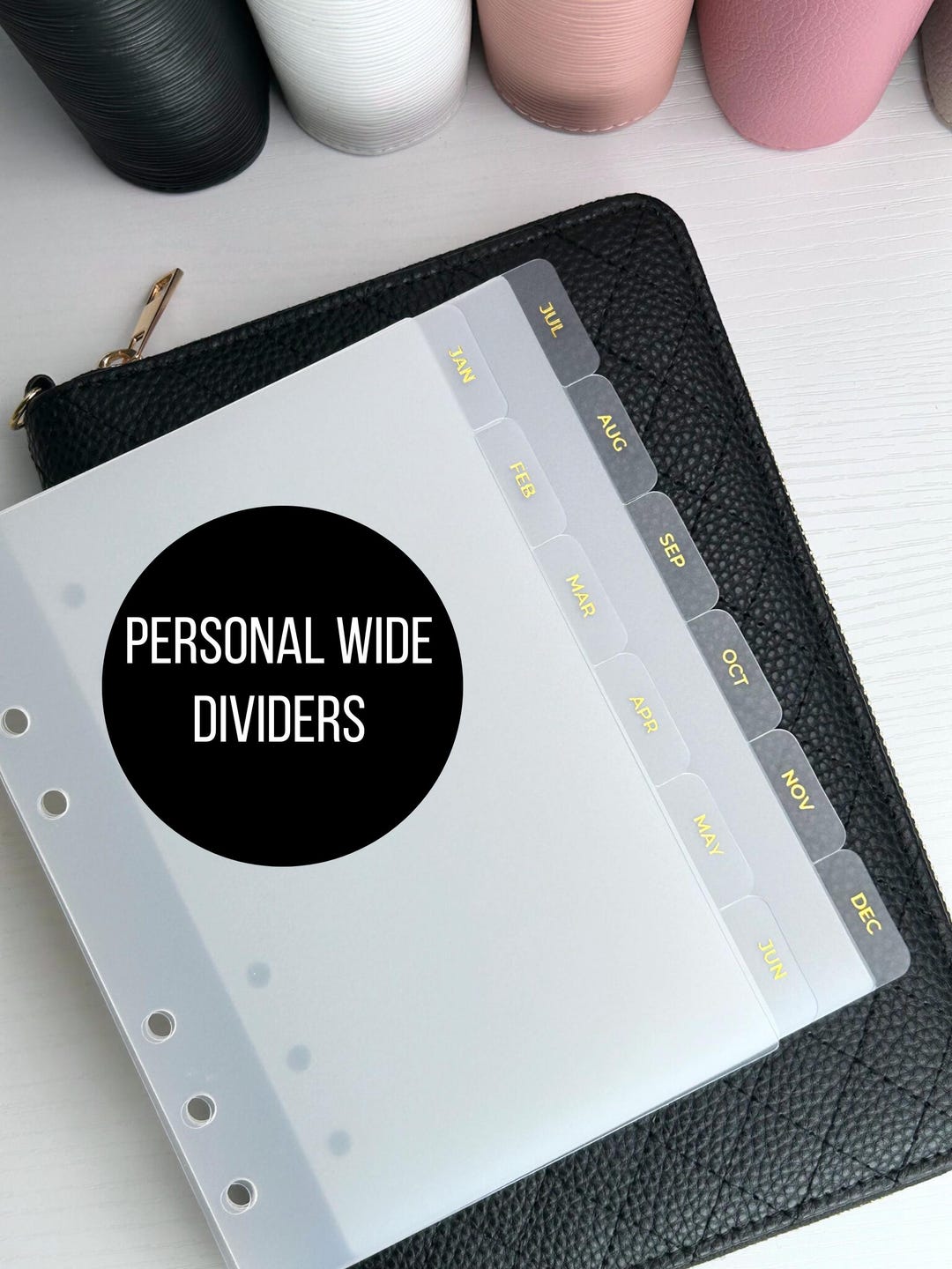 Personal Wide Monthly Dividers With Gold Foil Tab Dividers Monthly ...