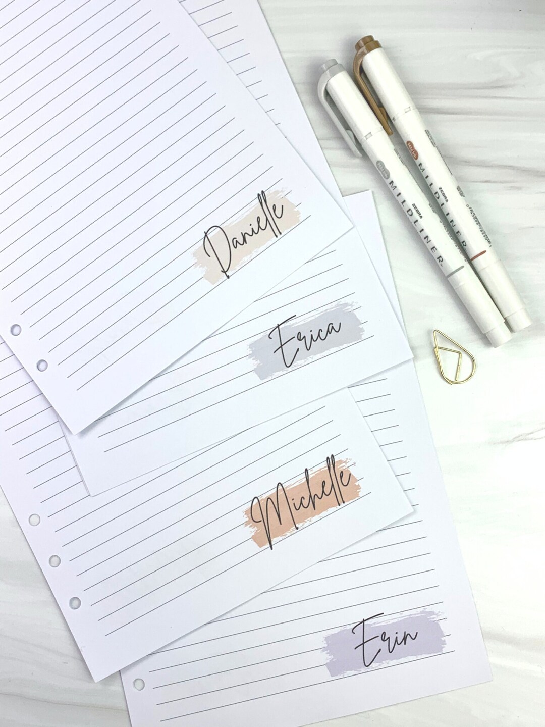 Personalized A5 Planner Inserts Printed A5 Lined Paper A5 Notes Pages ...