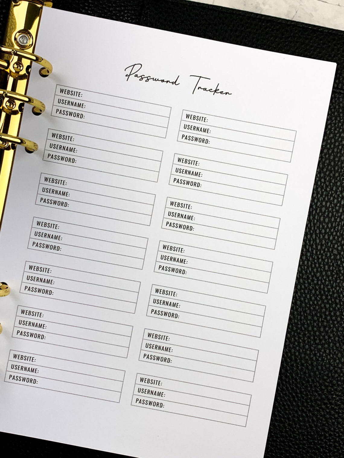 A5 Printed Password Tracker A5 Planner Inserts | Etsy