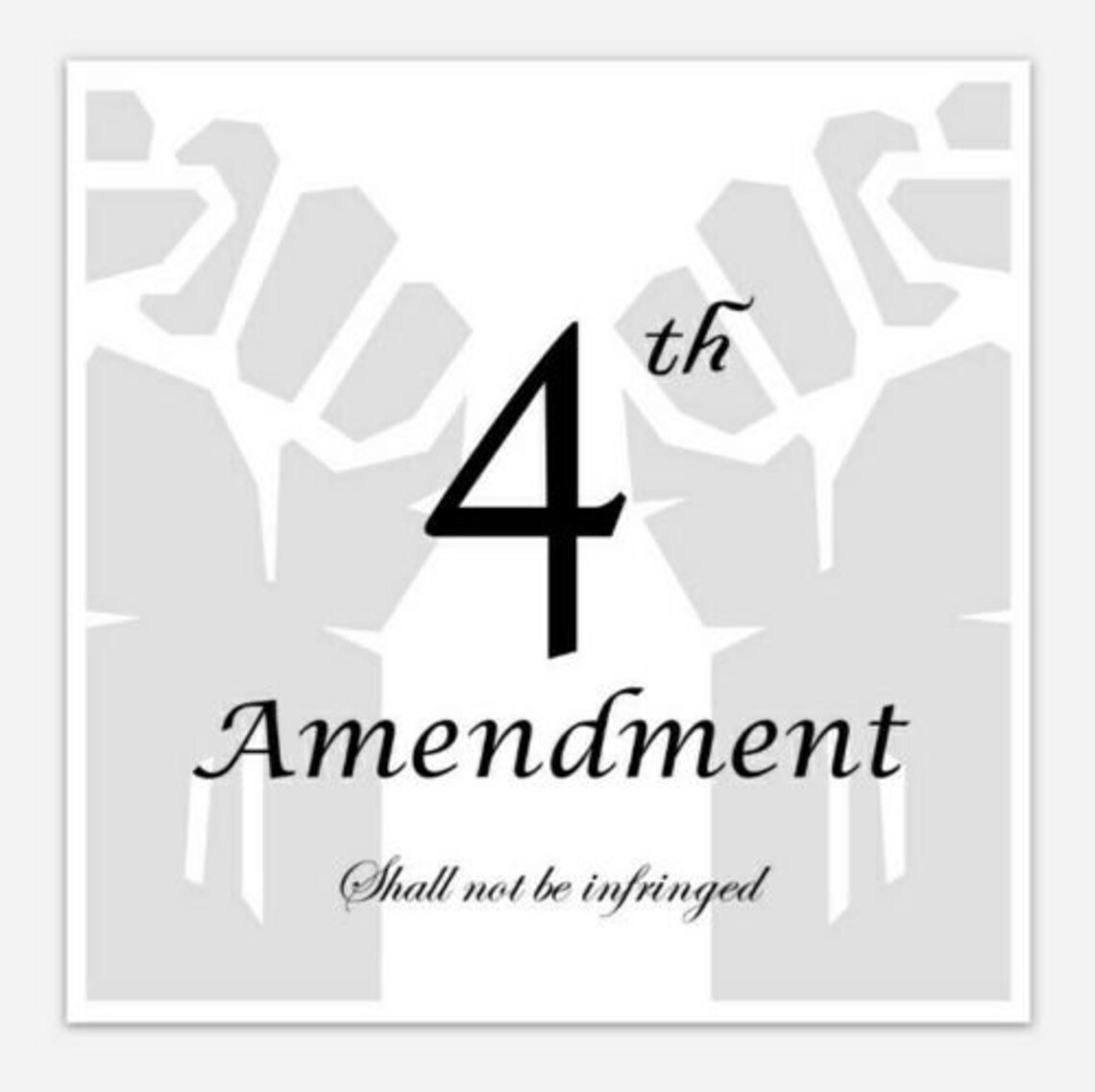 4th Amendment Sticker - Etsy