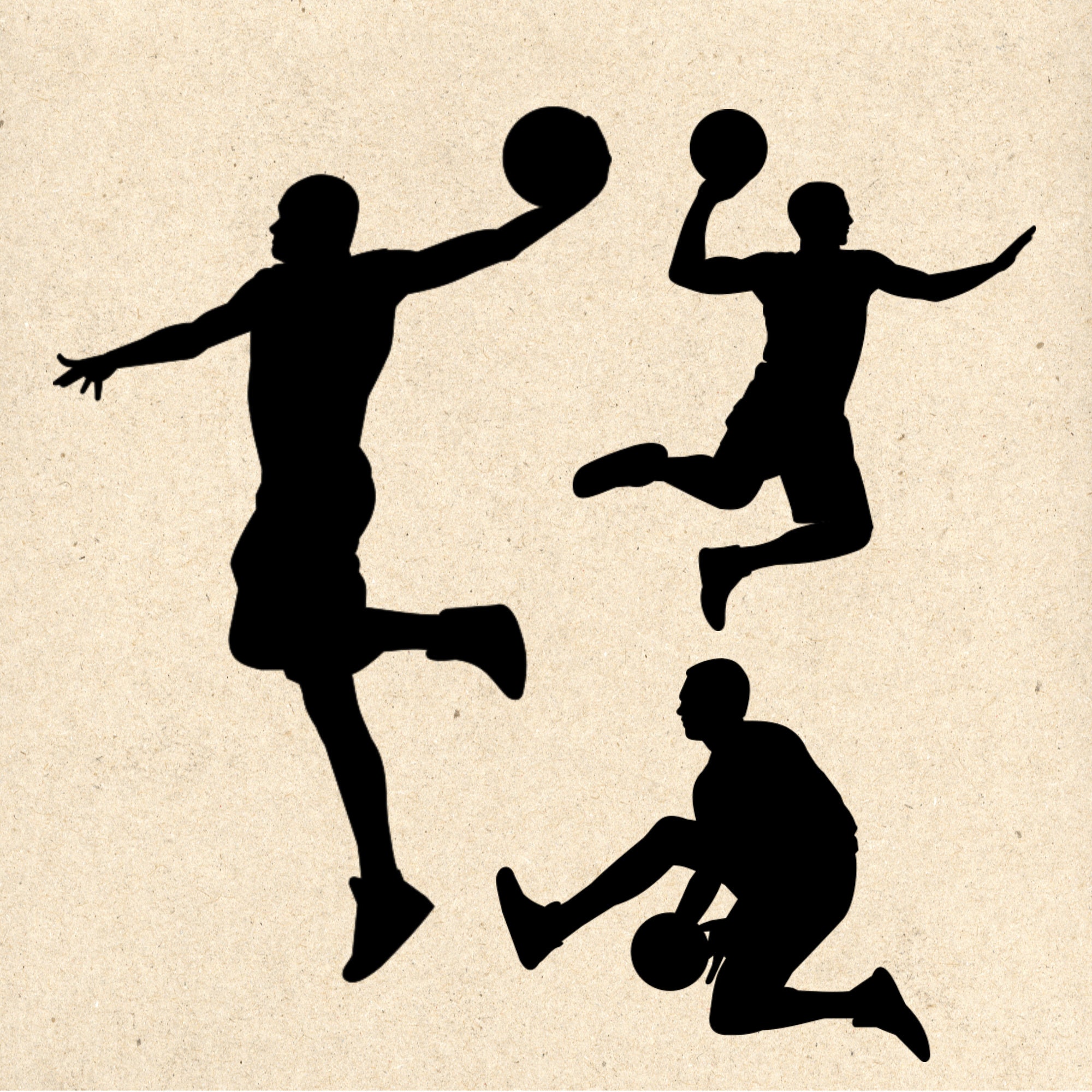 Basketball Player Silhouette SVG | Basketball Vector Clip Art | PNG ...