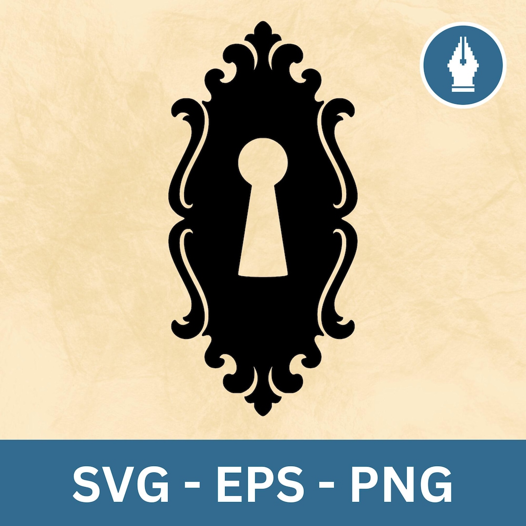 Vintage Keyhole SVG, Antique Ornate Keyhole Frame SVG, Decorative ...
