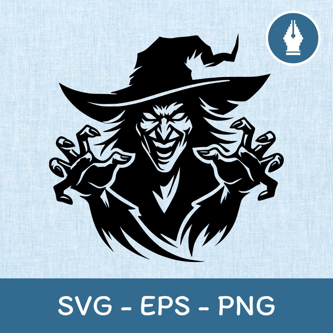 Wicked Witch Head Silhouette SVG Halloween Clipart Vector PNG Cut File ...