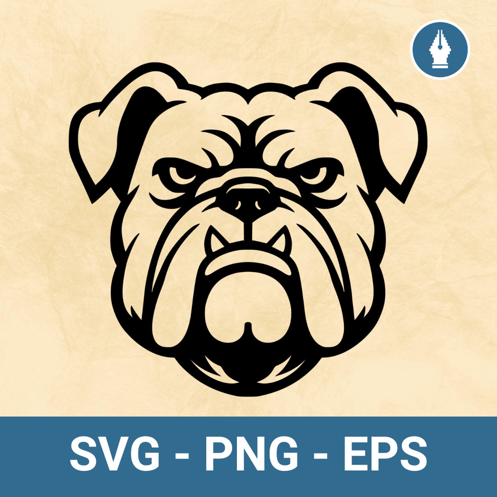 Bulldog Head SVG | Bulldog Mascot SVG | PNG Clipart Cricut Vector Cut ...