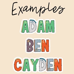 Dinosaur Name Decal, Name Sticker, Custom Stickers, Custom Name Sticker ...