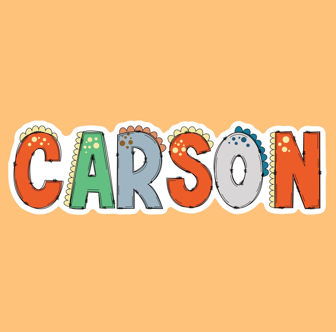 Dinosaur Name Decal, Name Sticker, Custom Stickers, Custom Name Sticker ...