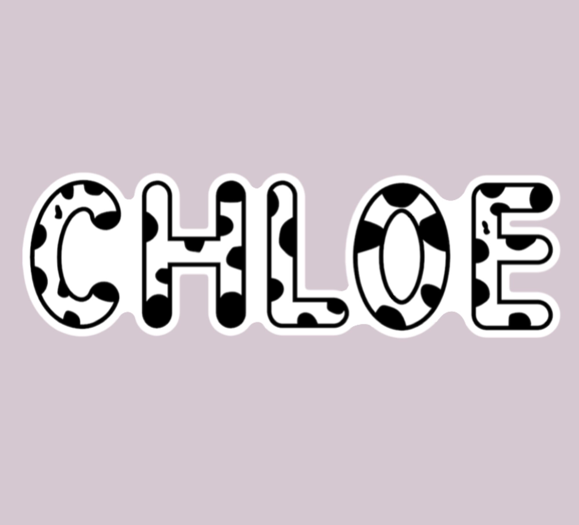 Cow Print Name Decal, Name Sticker, Custom Stickers, Custom Name ...