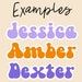 Retro Name Decal Name Sticker Custom Stickers Custom Name - Etsy