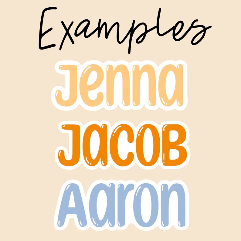 Name Decal, Name Sticker, Custom Stickers, Custom Name Sticker, Back to ...