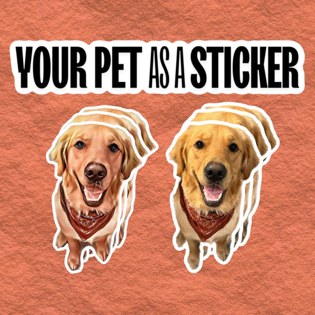 Custom Pet Sticker Using Your Pet Photo | Custom Dog Sticker | Custom ...