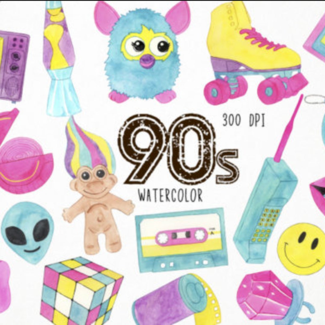 Retro Graphics Bundle, PNG, 90s Clipart, Bundle Sale, Y2K, VSCO, 90's ...