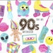 Retro Graphics Bundle, PNG, 90s Clipart, Bundle Sale, Y2K, VSCO, 90's ...