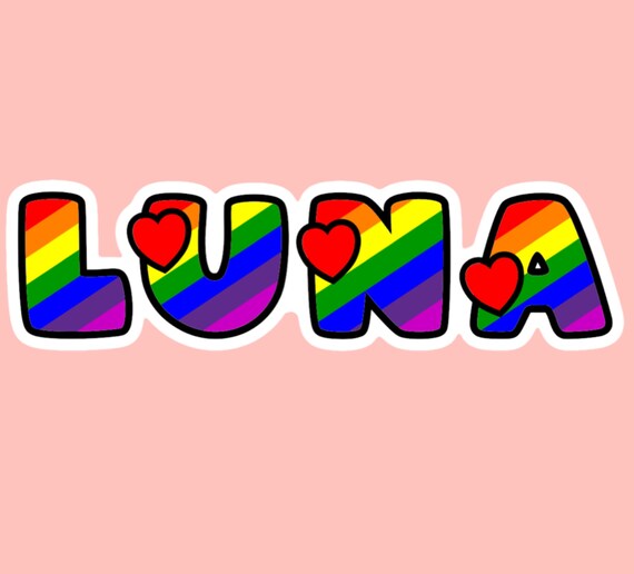 Rainbow Name Decal Name Sticker Custom Stickers Custom Name - Etsy