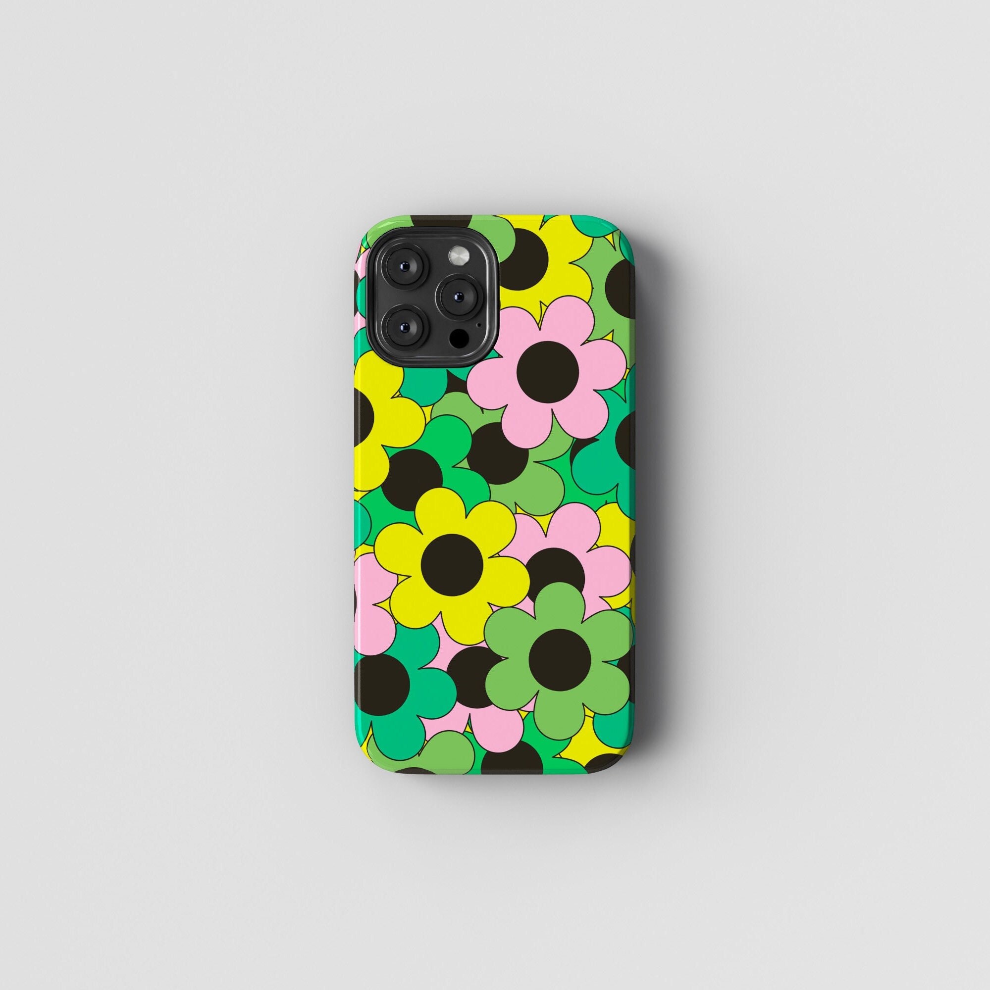 Groovy Retro Flowers iPhone Case Electronics Cases Electronics ...