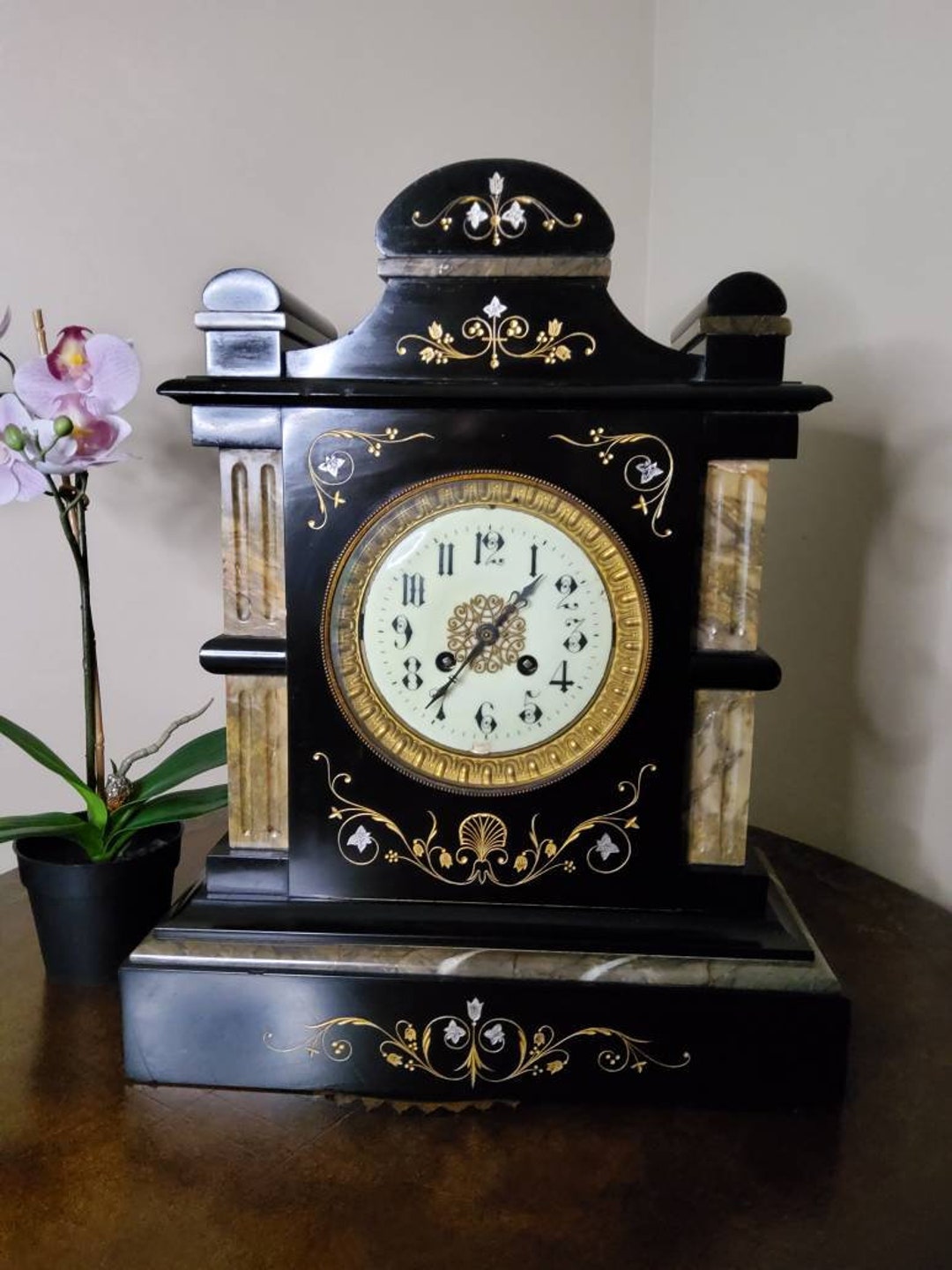 1870 - 1880 French Marble Mantel Clock - Etsy