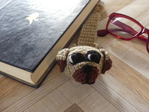 Pug Crochet Bookmark Pattern | Etsy