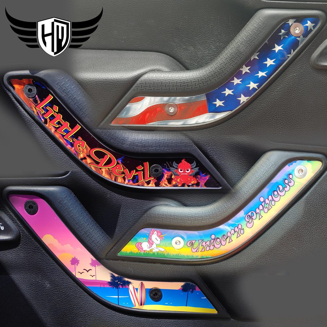 Custom Jeep Wrangler JK JKU Interior Door Grab Handle Trim - Etsy