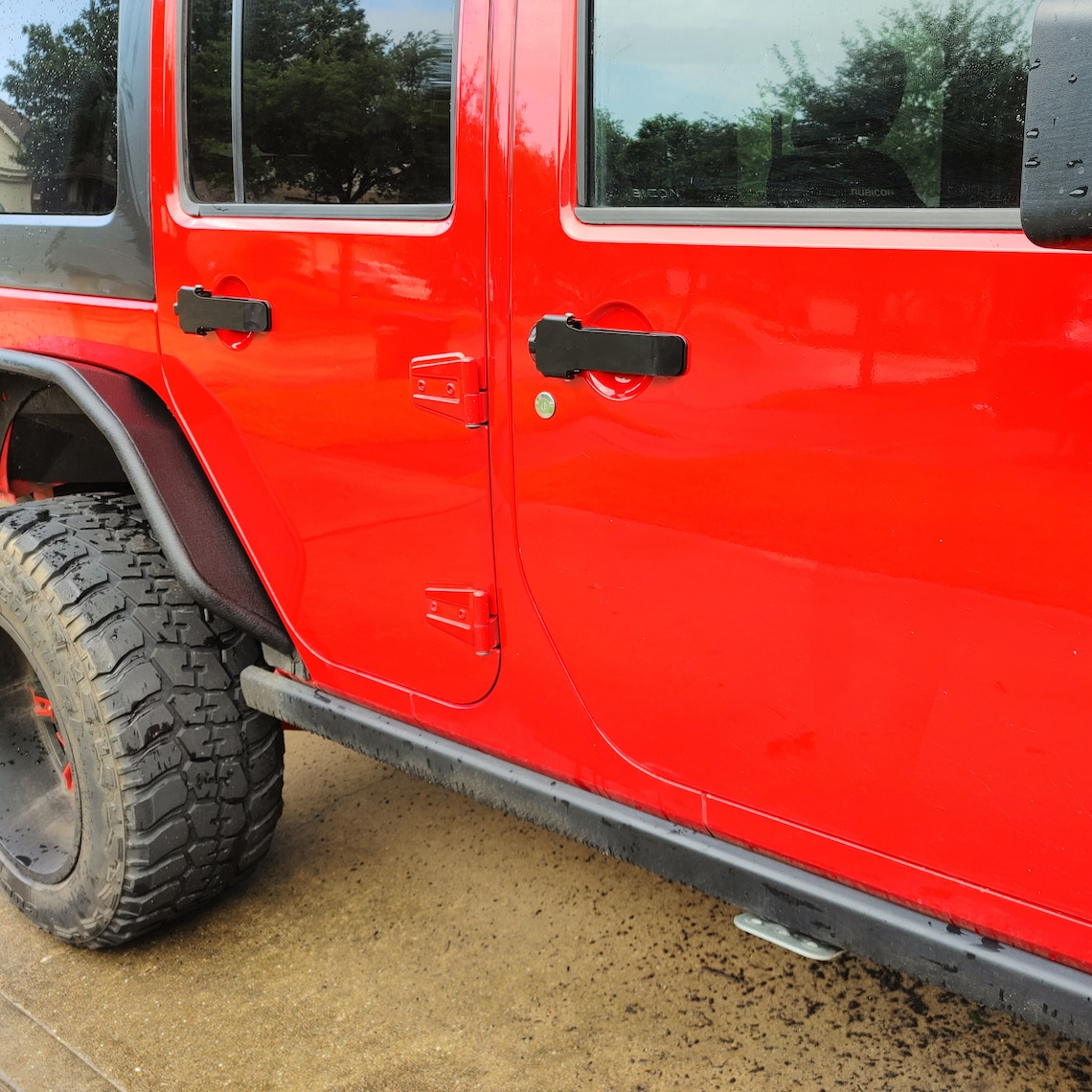 Handle Matters Black Flag on Red Door Handle for 2007-2018 - Etsy