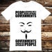 V for Vendetta Anonymous Mask Government T Shirt Meme Gift Top Tee ...