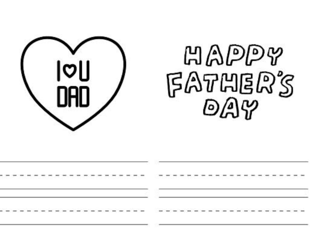 Father's Day Coloring Story Book - DIY - Etsy