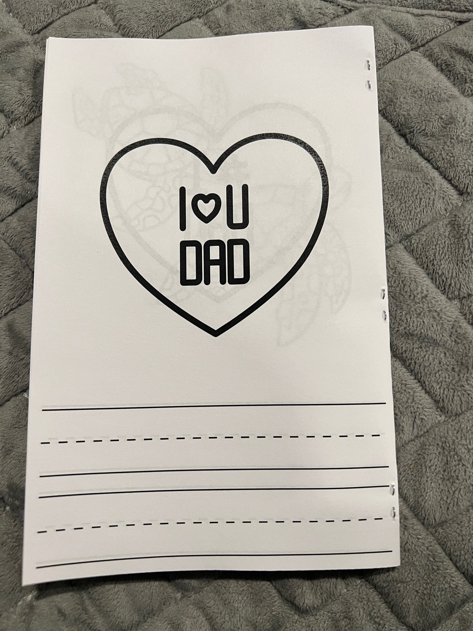 Father's Day Coloring Story Book - DIY - Etsy