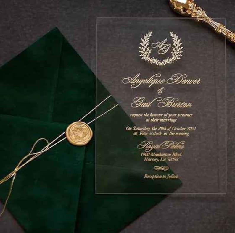 Custom Engraved Wedding Invitations - Etsy