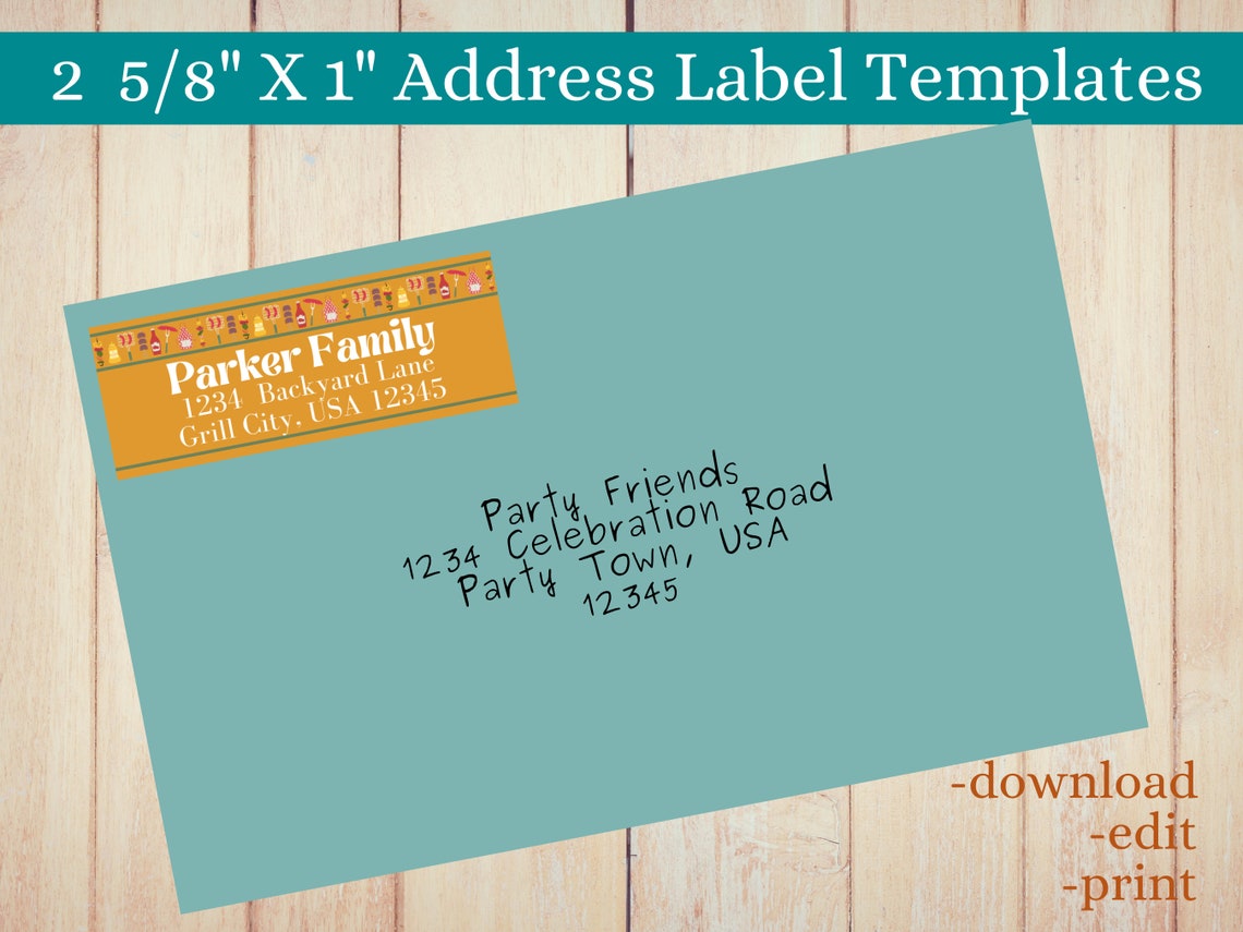 Address Label Digital Templates, Easy to Edit Canva, Retro Return ...