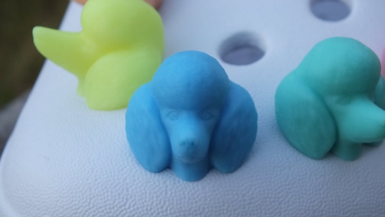 Poodle Dog Head Clog Charm - Etsy