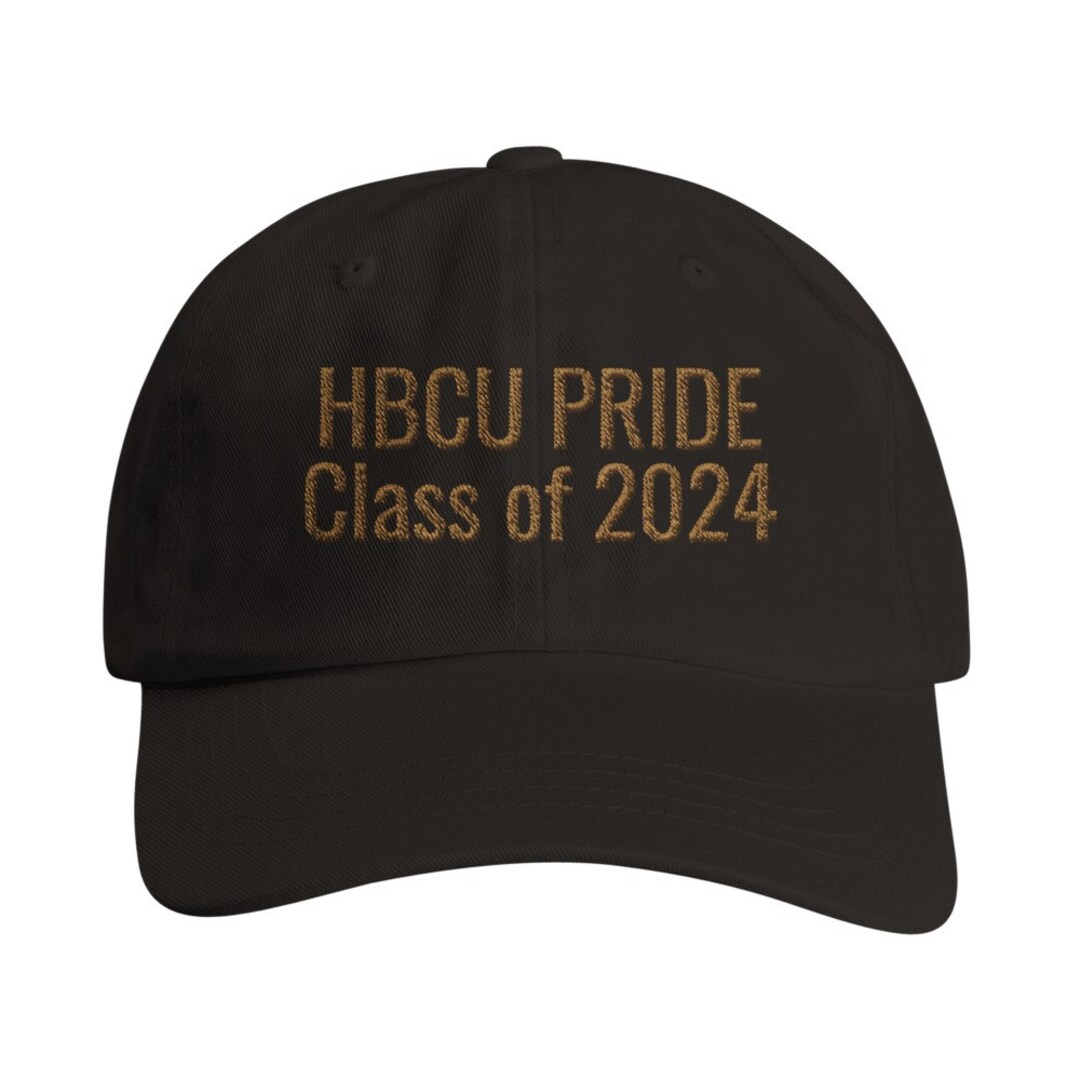 HBCU Pride Class of 2024 Graduation Black and Gold Embrodidered Cap ...