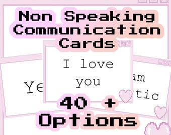 Non Speaking Communication Cards for Autistic and Neurodiverse People ...